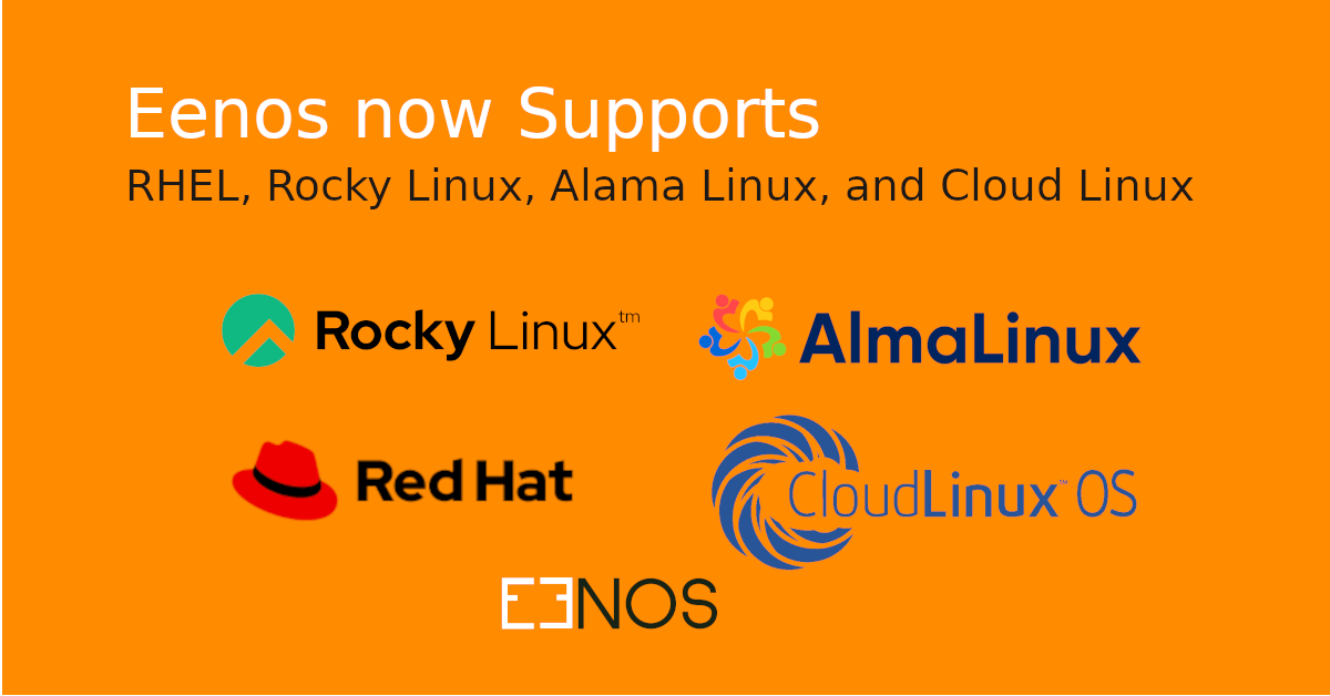 Eenos Expands Support to Include Rocky Linux, Alma Linux, RHEL, and CloudLinux